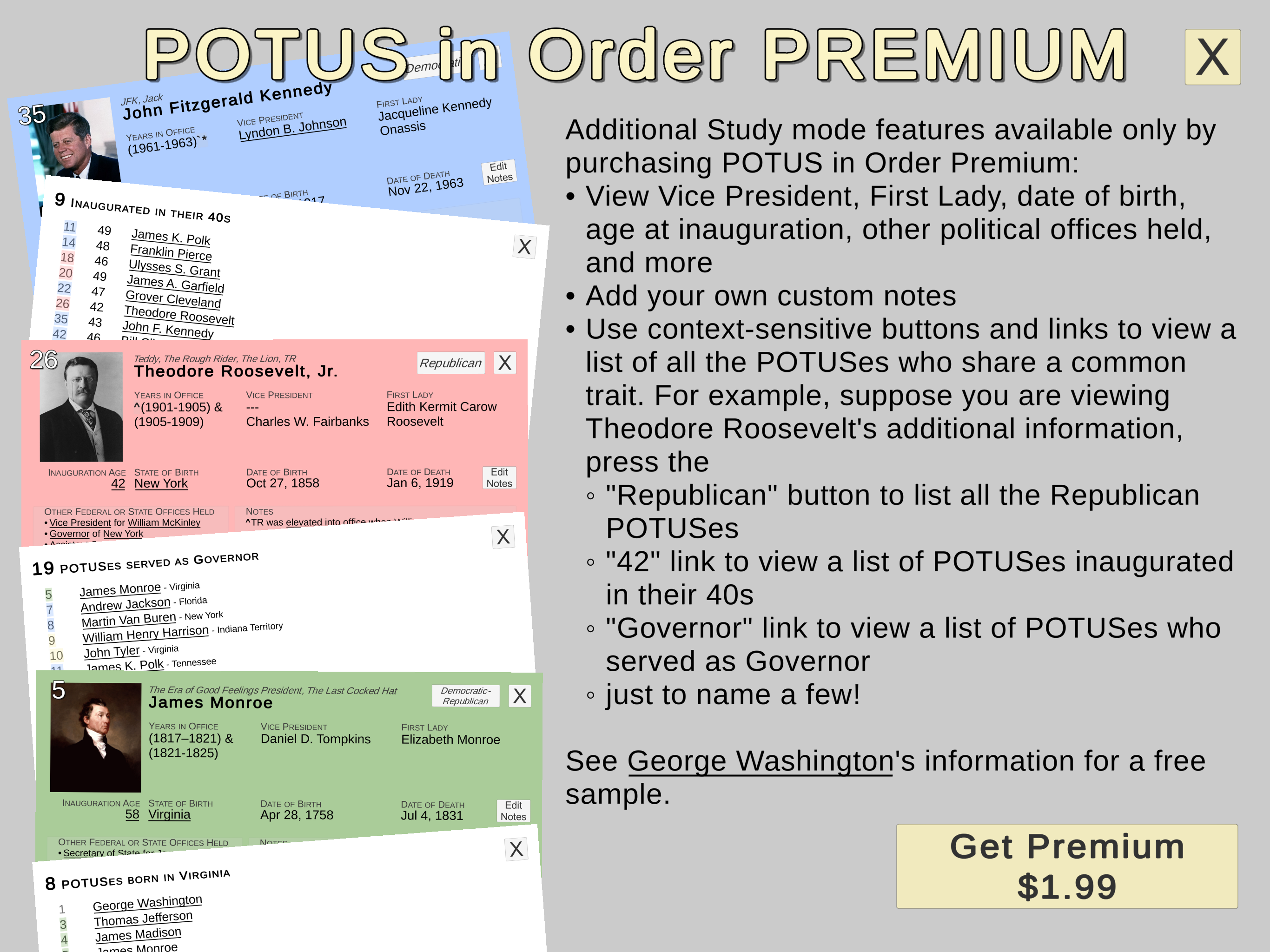 POTUS in Order - Siegal Kids